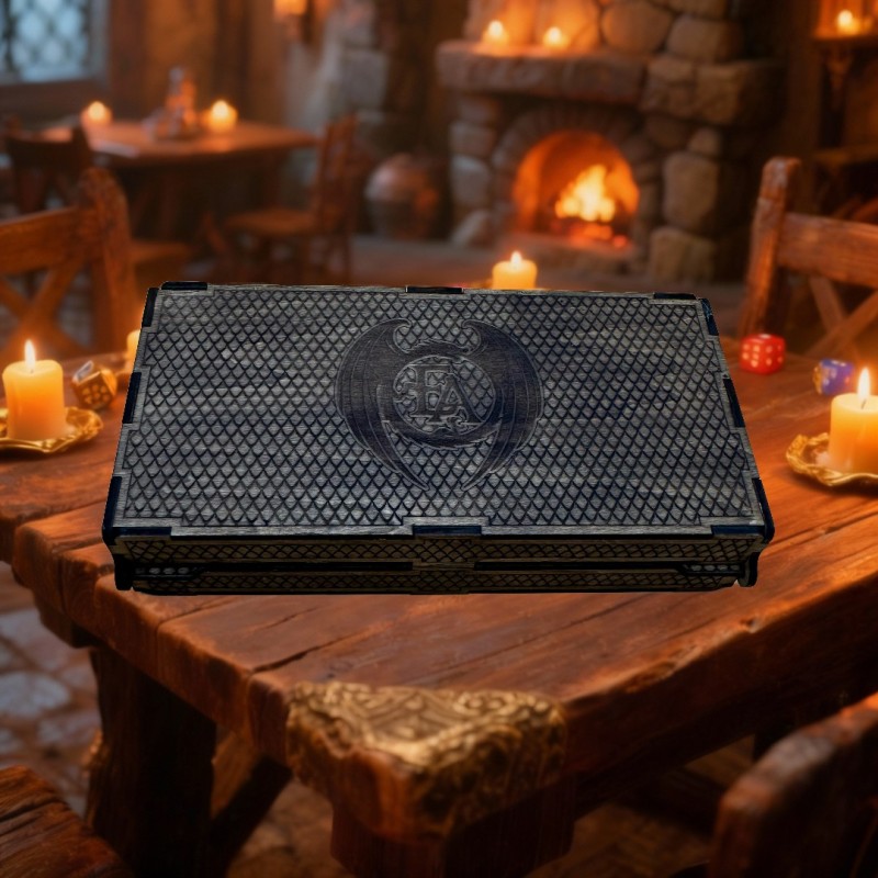 ORIWEN Wooden Dice Box – Handmade Customizable RPG Dice Case for Role ...